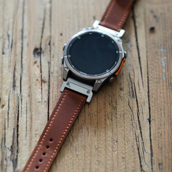 Garmin Leather Watch Strap Garmin Qwikfit Personalised Band | Fenix 5 ...