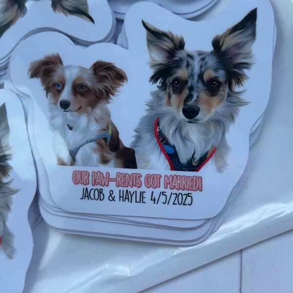 Personalized Dog Stickers - Hand Drawn | Custom Pet Sticker, Custom Dog ...