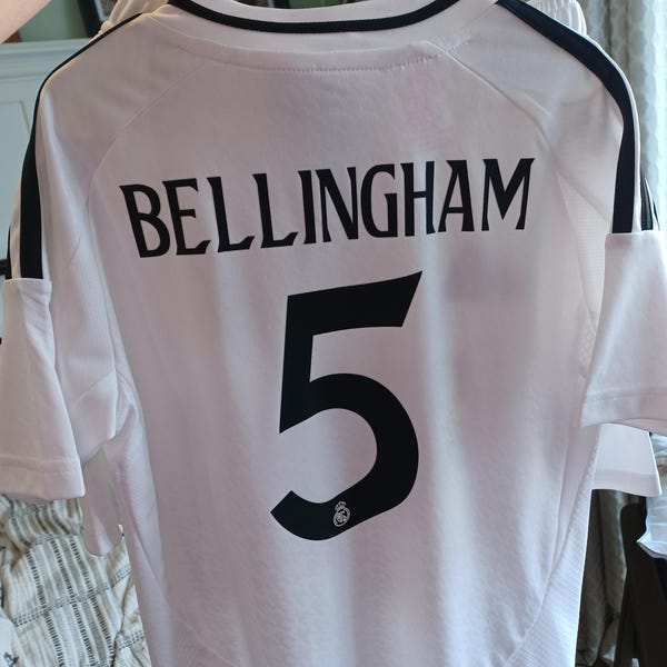 Bellingham 10 England Euro 2024 Adult Home Football Shirt Print Nameset ...