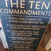 Custom Carved Wooden Sign the Ten Commandments - Etsy