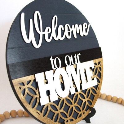 Oversized Split Signs Door Hangers, Chainmail Pattern 4 Sizes 23, 18 ...