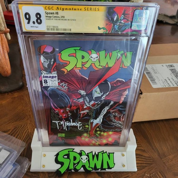 Spawn Comic Book Stand Wall Mountable -LED Friendly - Fits CGC CBCS and ...