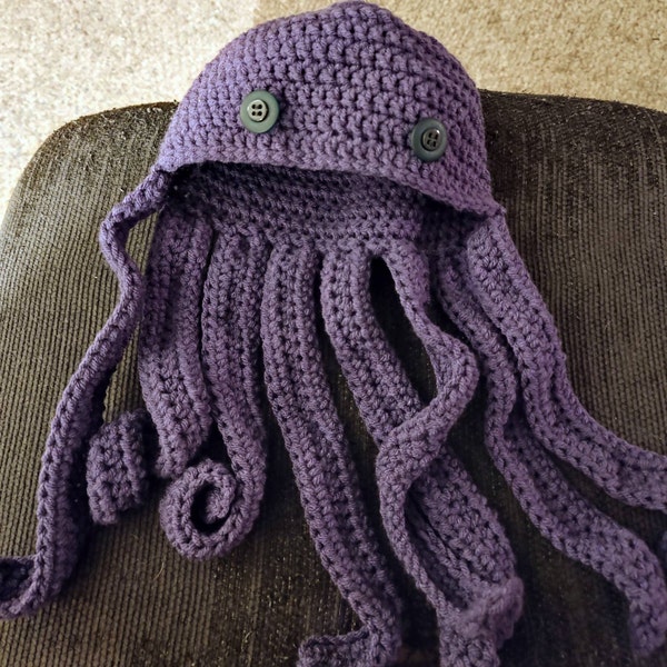 PDF Pattern Crocheted Octopus Hat Infant Baby Toddler Child Photography ...