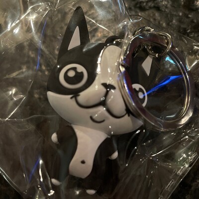 Boston Terrier Keychain, Boston Terrier Gift, Key Fob, Boston Terrier ...