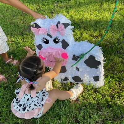 Pinata Cow Face With Bow - Etsy