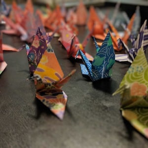 100 Small Origami Cranes Origami Paper Cranes Made of 7.5cm | Etsy