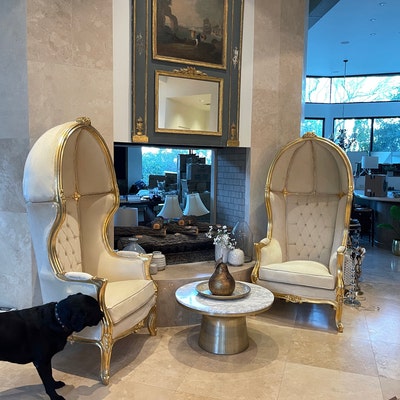 French Balloon Chair Throne Chair 2 Available High-back French Canopy ...