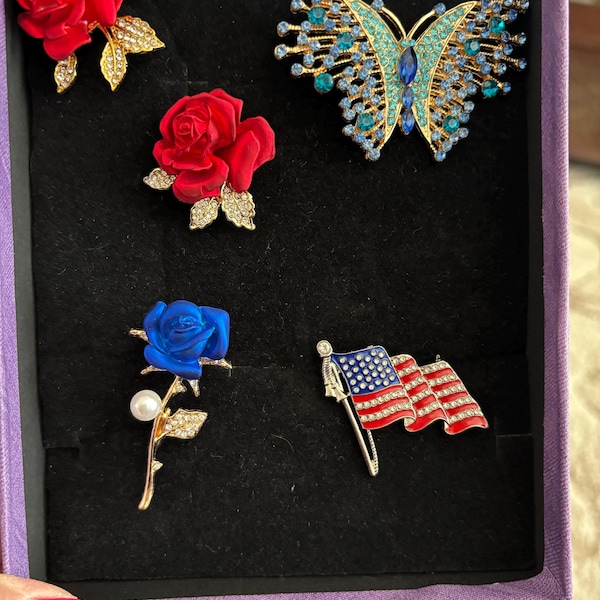 Silver Pearl Large Rhinestone Brooch, Rhinestone Pin, Pins, Pearl ...