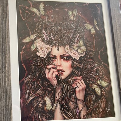 The High Priestess Art Print / Dark Fantasy Art / Enys Guerrero ...