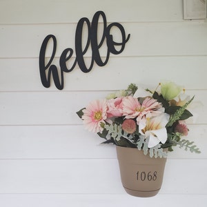Wooden Hello Sign Hello Wreath Sign Wood Word Cutouts DIY | Etsy