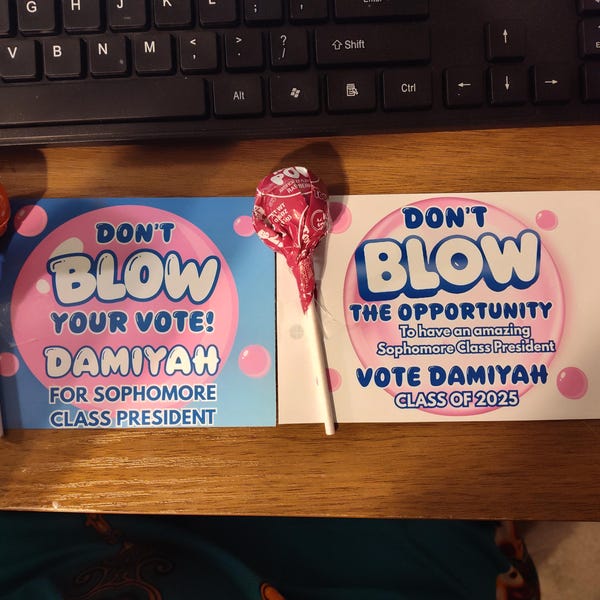 10 Candy Card Campaign Bundle Templates, Editable Homecoming Election ...