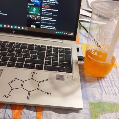 Decal Caffeine Molecule,laptop Decal,laptop Sticker,car Sticker,car ...