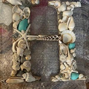 Shell Letters-beach Decor-custom Monograms-shell Name-coastal - Etsy