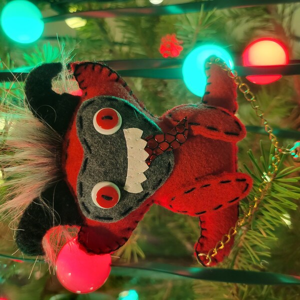 Evil Moon Ornament, Creepy Moon Decor, Spooky Half Moon Ornament ...