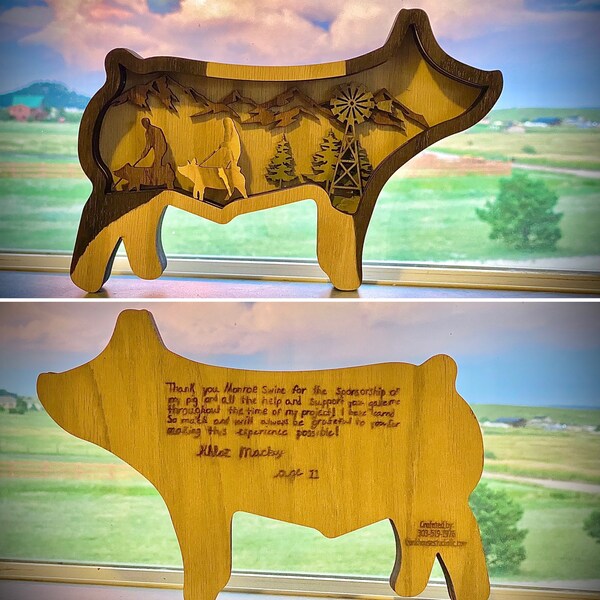 Show Pig Decor Unique Handmade County Fair State Fair 4h Buyer Gift ...
