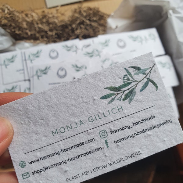 Plantable Business Cards: Daisy Seed Paper, Eco-friendly - Etsy