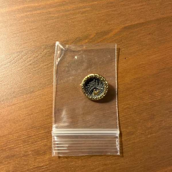 Copper 18th Century Button With Chased and Engraved Spiral and Floral ...