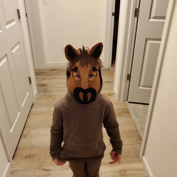 Children's HORSE Farm Animal Felt Mask - Etsy