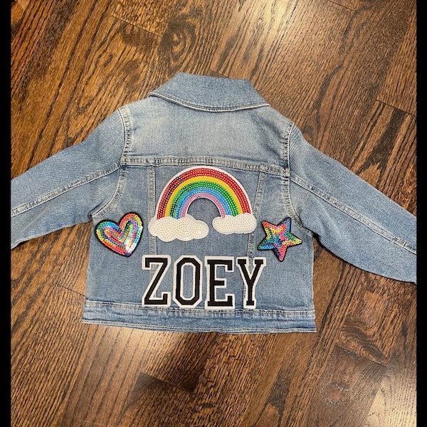 Personalized Girls Denim Jacket | Custom Kids Jean Jacket | Designed ...