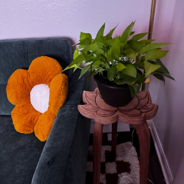 Lotus Flower, Plant Stand, Plant Stool, Plant Shelf, Side Table, Gift ...