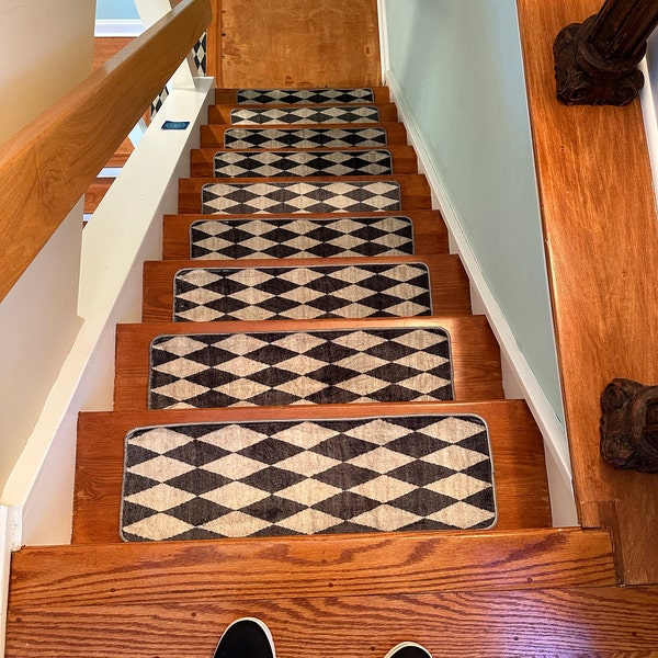 Non Slip Stair Tread Rugs, Soft Surface Step Rug, Custom Size, Landing ...