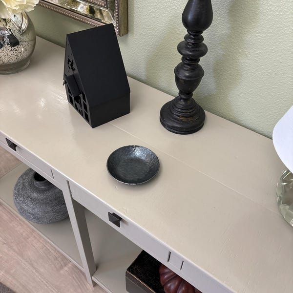 Hand Forged Hammered Round Metal Jewelry Dish, Key Dish Jewelry Holder ...