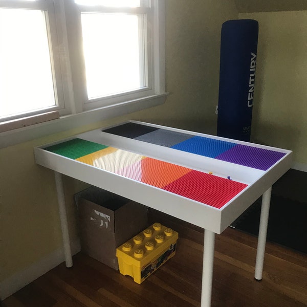 Tall Building Bricks Table, Building Blocks Table , Kids Table With ...