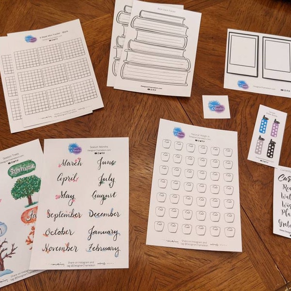 Book Stack Reading Tracker Planner Stickers - Etsy
