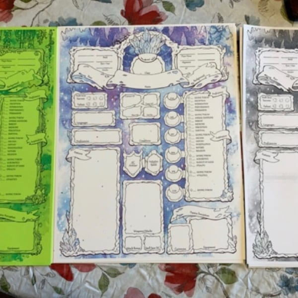 Underdark Character Sheets - D&D 5e - Etsy