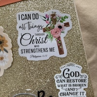 Just Pray Sticker, Bible Sticker Pack, Faith Stickers, Religious Decal ...
