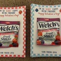 Valentines Day Fruit Snack Card Printable I'm so Berry Happy We're ...