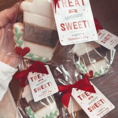 Sweet Treat Valentine's Day Gift Tags, Happy Valentines Day Printable ...