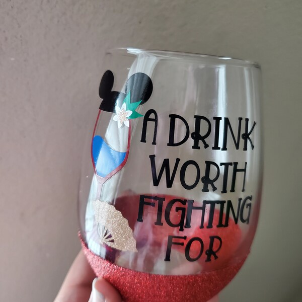 Personalized Disney Princess Inspired Wine Glass, Fairy Tale Wedding ...