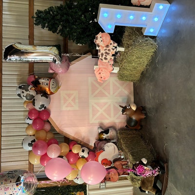 Set of 5 Farm Animal Foam Board Cut Outs, Farm Animal Party Props, Farm ...