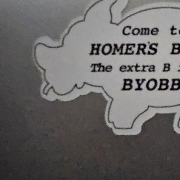 The Simpsons Homer's BBBQ Invitation Vinyl Sticker - Etsy