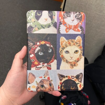 Green Black Cat Cute Kindle Case Custom for Paperwhite 1/2/3/4, Kindle ...