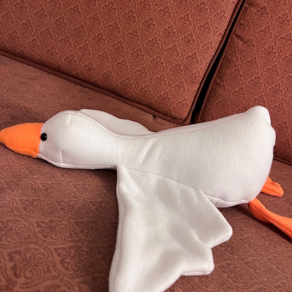 Sewing Pattern for Making a Plush Goose Toy to Hug, Goose Plush Sewing ...