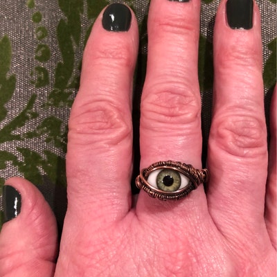 AWAKENING EYE RING// Glass Eye Ring// Eye Jewelry// Evil Eye - Etsy