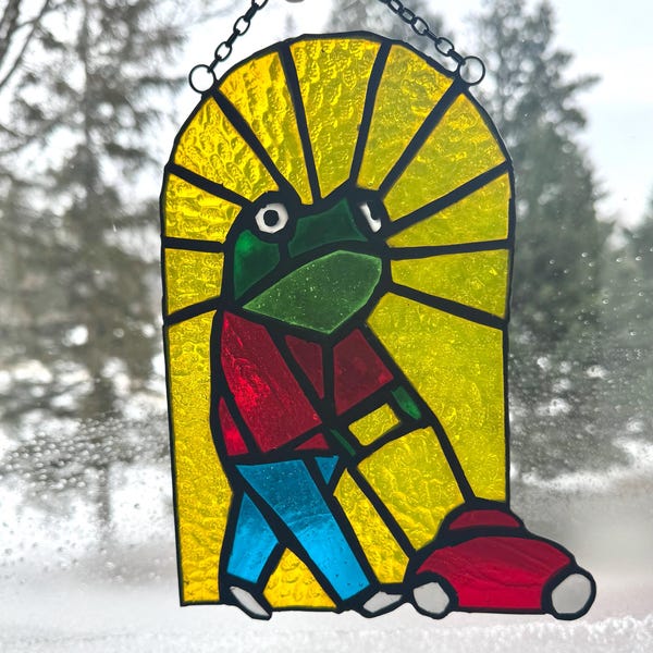 Girl in Dagger Stained Glass Pattern (for Hobby Use) - Etsy