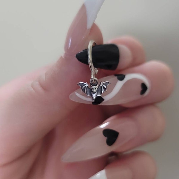 Gold Filled Bat Huggie Hoops: Gothic Halloween Jewelry - Etsy