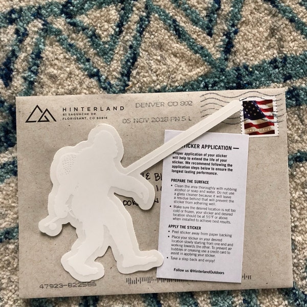 Sasquatch Fly Fishing Die Cut Sticker 3.6 Tall, High Quality ...