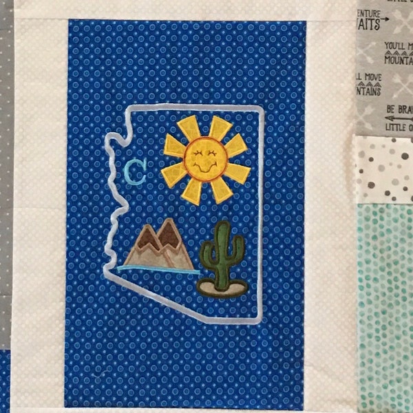 Arizona State Applique Embroidery Design. Machine Embroidery Design ...