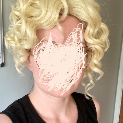 Blonde Short Curly Side Part Lace Front Heat Resistant Madonna Style ...