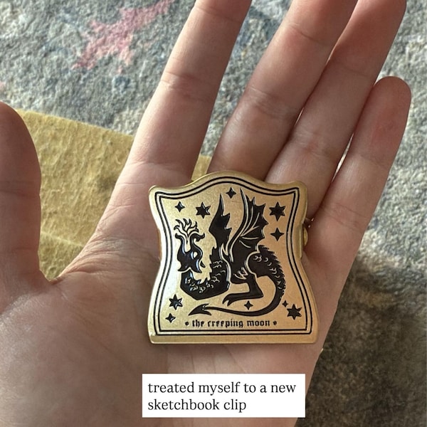 Draco Metal Journal Clip, Scrapbook Clip, Brass Clip, Binder Clip ...