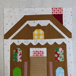 Gingerbread House Quilt Block Pattern With Instructions for 6 Inch and ...