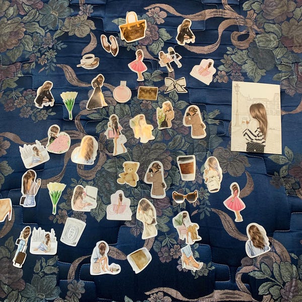 Brown Hair Girl Laminated Stickers for Tumblers, Laptop, Phone Cases ...