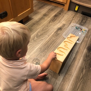 Wooden Marble Run Race Winding Track Set Wooden Ball Run Snake Track ...