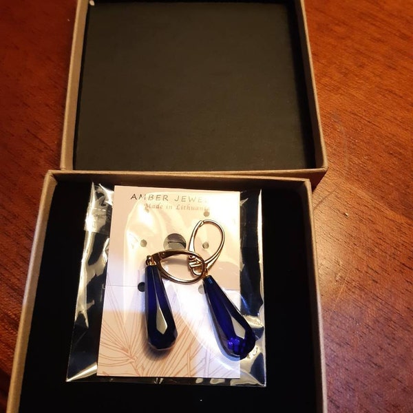 Cherry Red Amber Earrings for Women, Yellow Gold Plated Silver ...