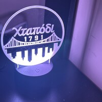Laser Engraved LED Light up Display/sign, Custom Night Light, Desk Lamp ...