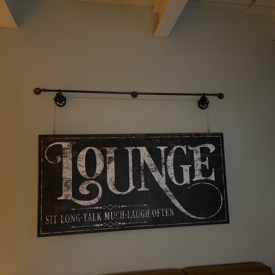 Modern Farmhouse Wall Decor Family Lounge Sign Large Rustic Wall Art ...